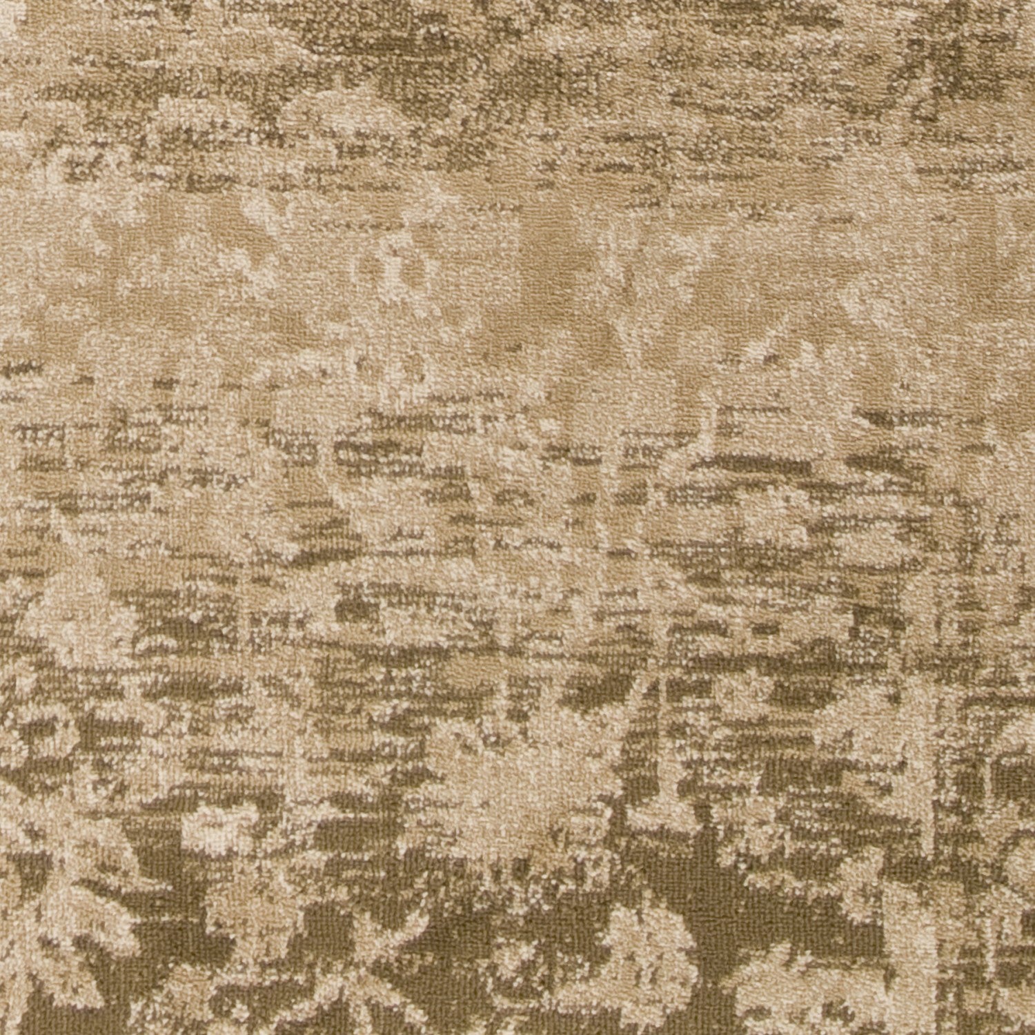8' Beige Machine Woven Distressed Floral Traditional Round Indoor Area ...