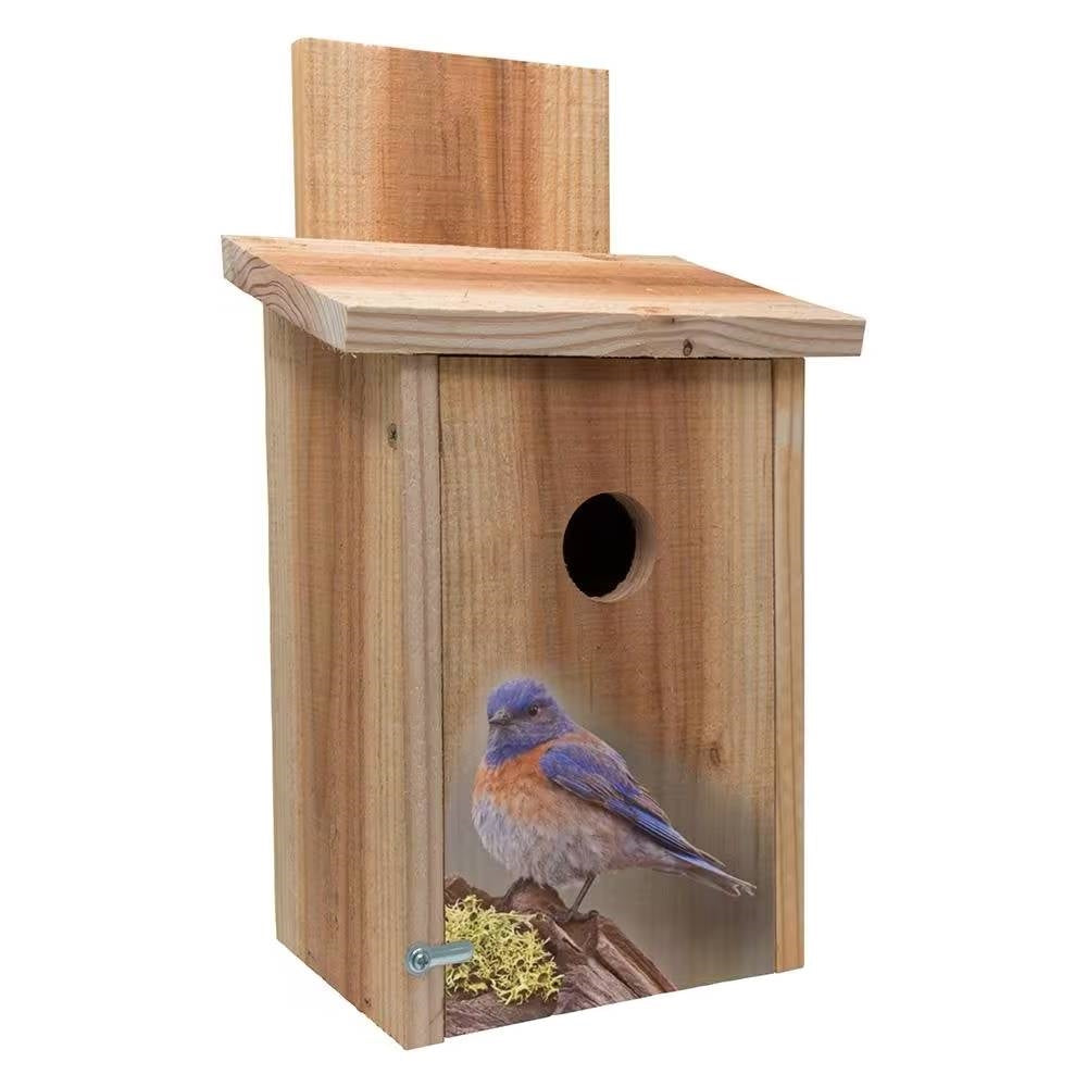 Cedar Birdhouse for Blue Birds with Easy Open Front Panel – Melrose ...